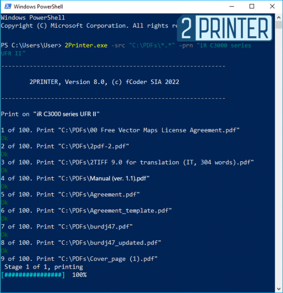 2Printer 8.0 – Major Update of Command Line Software for Batch Printing